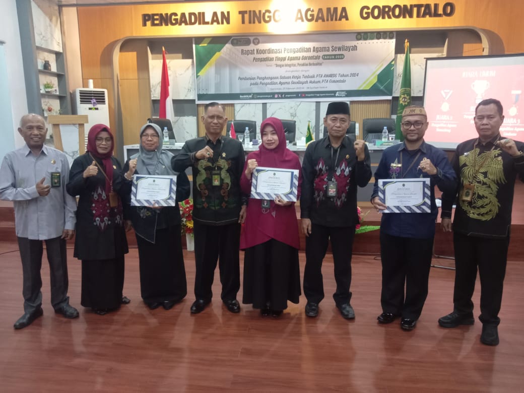 Prestasi Gemilang: PA Limboto Sabet 12 Sertifikat Penghargaan di Ajang ...