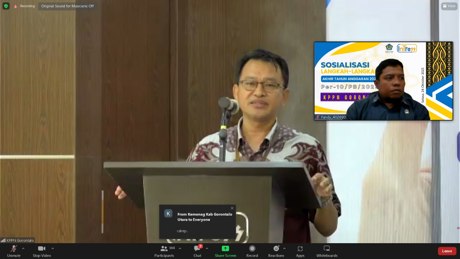 KEGIATAN SOSIALISASI PERATURAN DIRJEN PERBENDAHARAAN OLEH KPPN ...